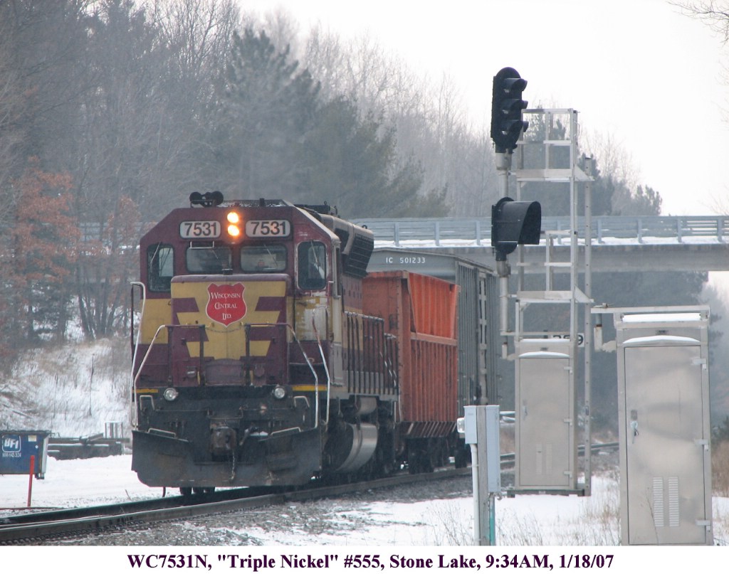 Train #555, Triple Nickel, ready to depart